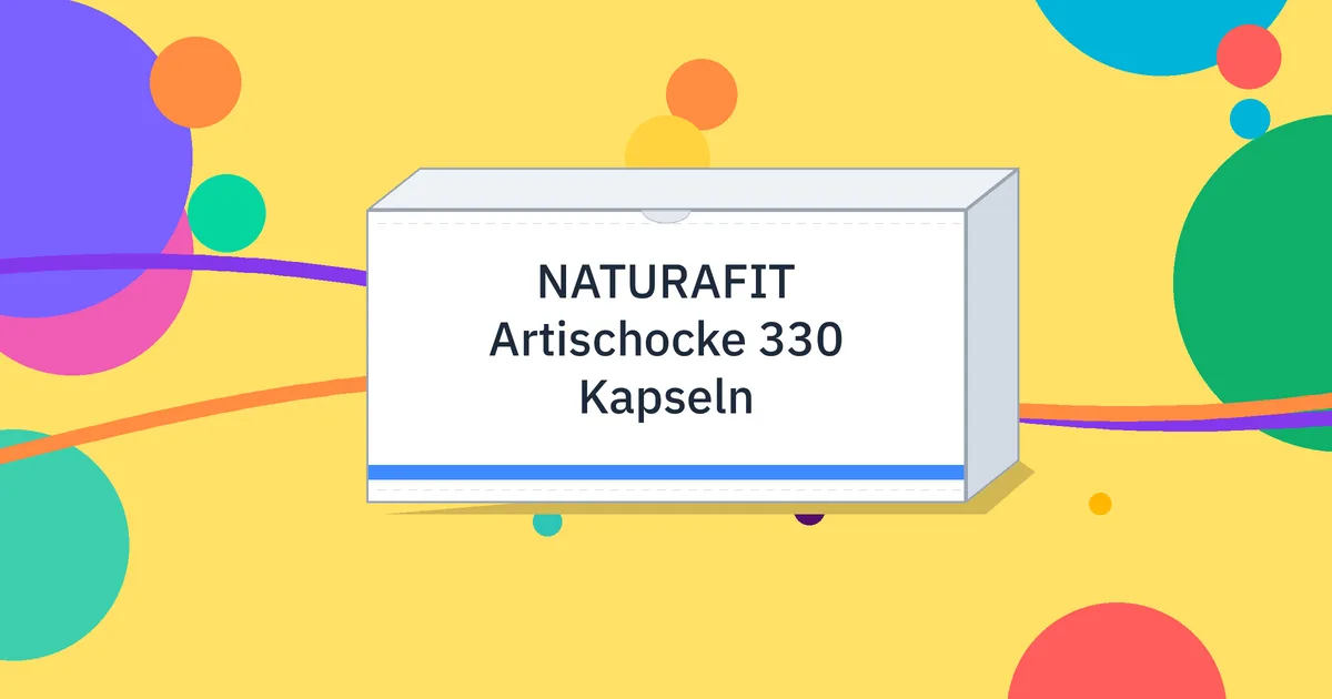 Symbolbild: Packung mit der Aufschrift NATURAFIT Artischocke 330 Kapseln (PZN 12515726) – Verfügbarkeit und Bezug in Apotheken in Frankfurt am Main