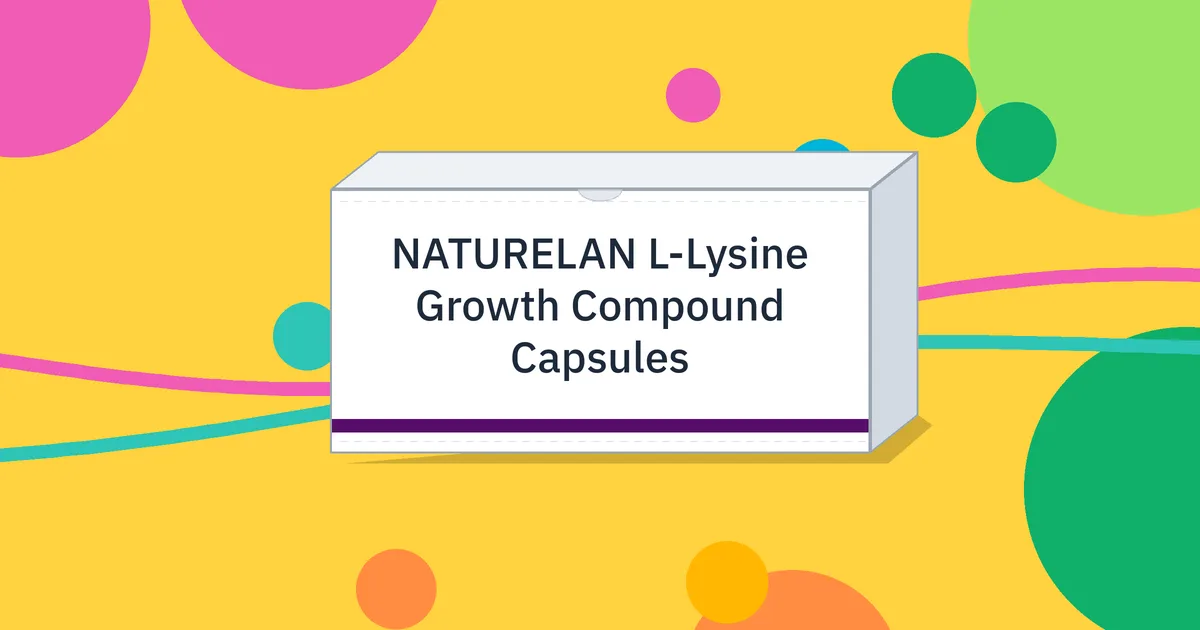 Symbolbild: Packung mit der Aufschrift NATURELAN L-Lysine Growth Compound Capsules (PZN 19340230) – Verfügbarkeit und Bezug in Apotheken in Frankfurt am Main