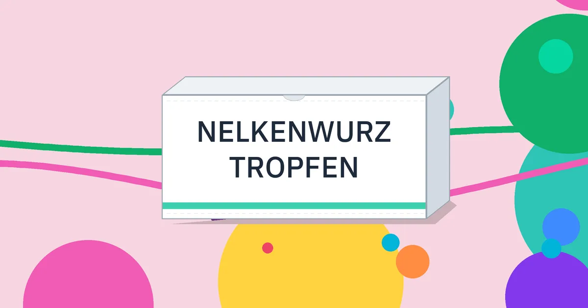 Symbolbild: Packung mit der Aufschrift NELKENWURZ TROPFEN (PZN 14127916) – Verfügbarkeit und Bezug in Apotheken in Frankfurt am Main