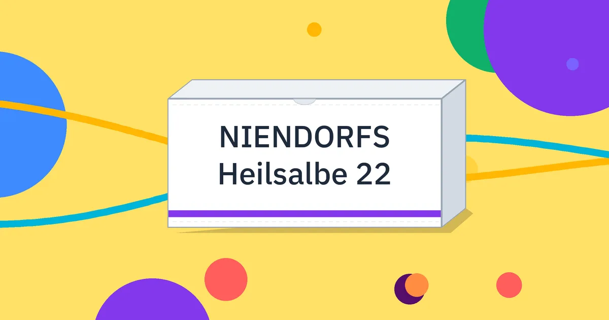 Symbolbild: Packung mit der Aufschrift NIENDORFS Heilsalbe 22 (PZN 06197742) – Verfügbarkeit und Bezug in Apotheken in Frankfurt am Main