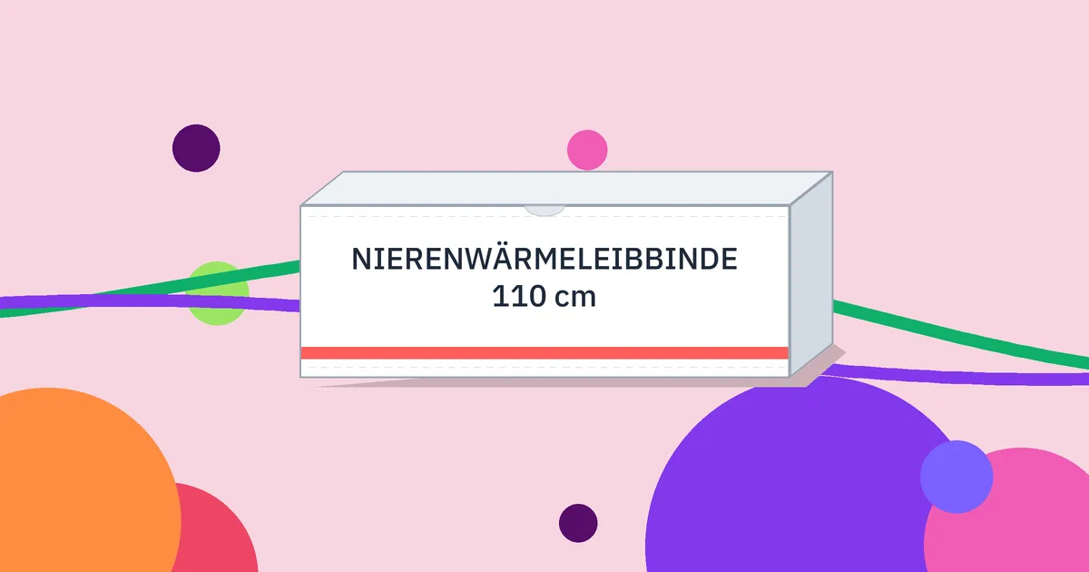 Symbolbild: Packung mit der Aufschrift NIERENWÄRMELEIBBINDE 110 cm (PZN 01731697) – Verfügbarkeit und Bezug in Apotheken in Frankfurt am Main