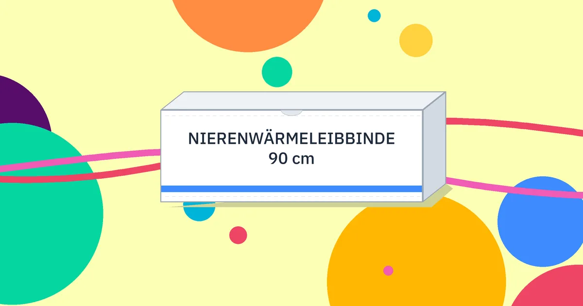 Symbolbild: Packung mit der Aufschrift NIERENWÄRMELEIBBINDE 90 cm (PZN 01731651) – Verfügbarkeit und Bezug in Apotheken in Frankfurt am Main