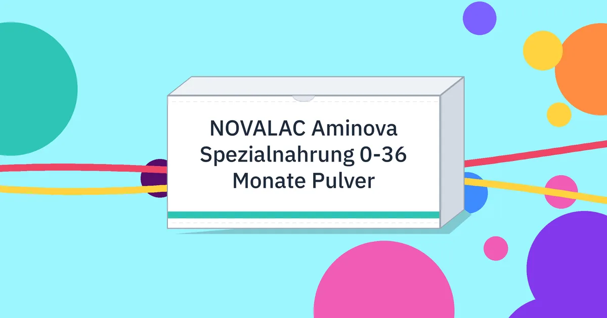 Symbolbild: Packung mit der Aufschrift NOVALAC Aminova Spezialnahrung 0-36 Monate Pulver (PZN 19942762) – Verfügbarkeit und Bezug in Apotheken in Frankfurt am Main