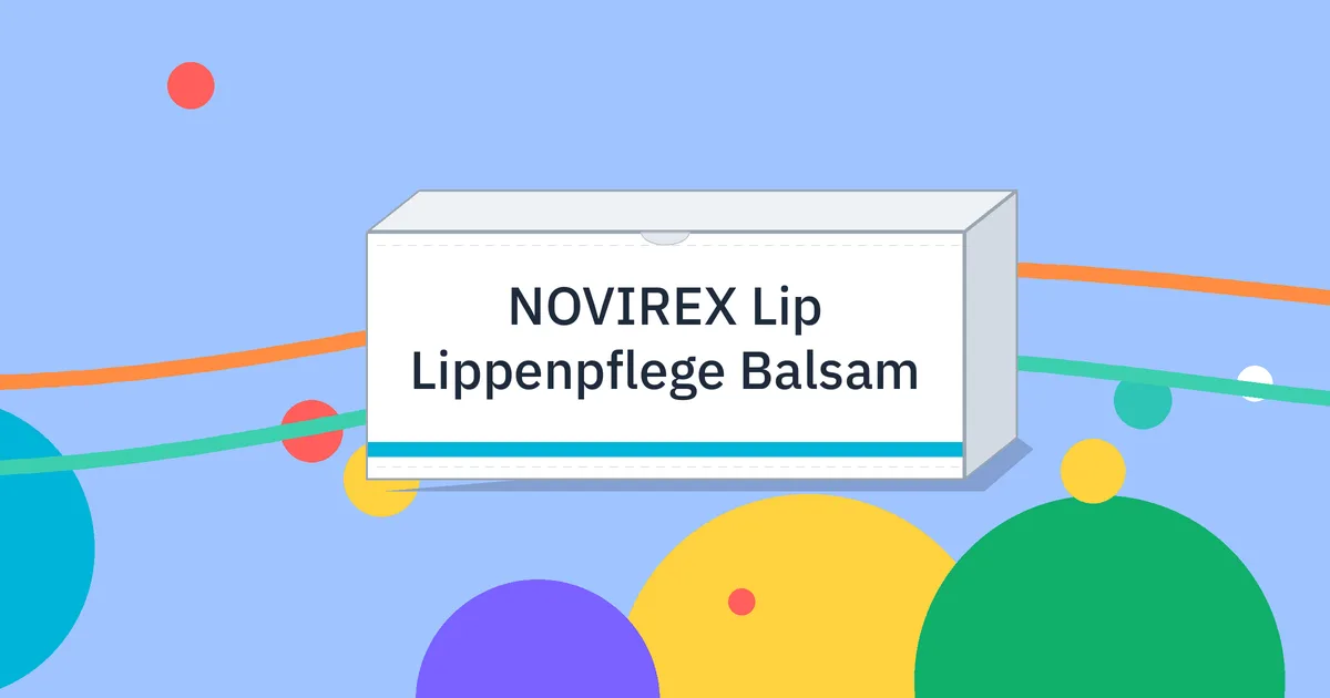 Symbolbild: Packung mit der Aufschrift NOVIREX Lip Lippenpflege Balsam (PZN 20187377) – Verfügbarkeit und Bezug in Apotheken in Frankfurt am Main