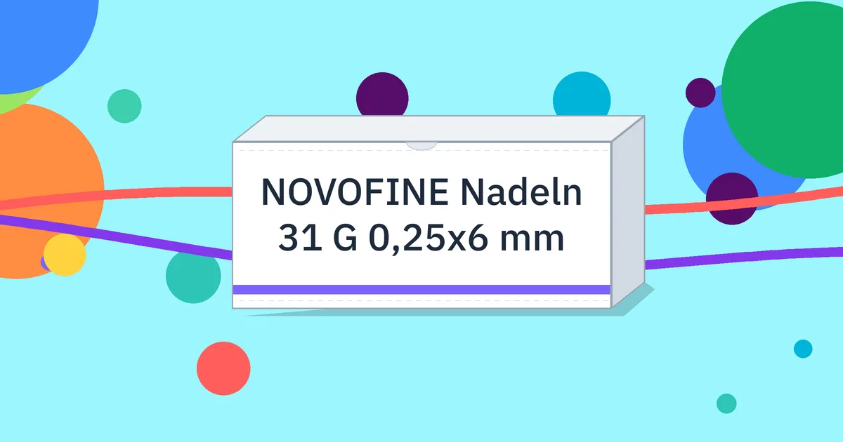 Symbolbild: Packung mit der Aufschrift NOVOFINE Nadeln 31 G 0,25x6 mm (PZN 17414332) – Verfügbarkeit und Bezug in Apotheken in Frankfurt am Main