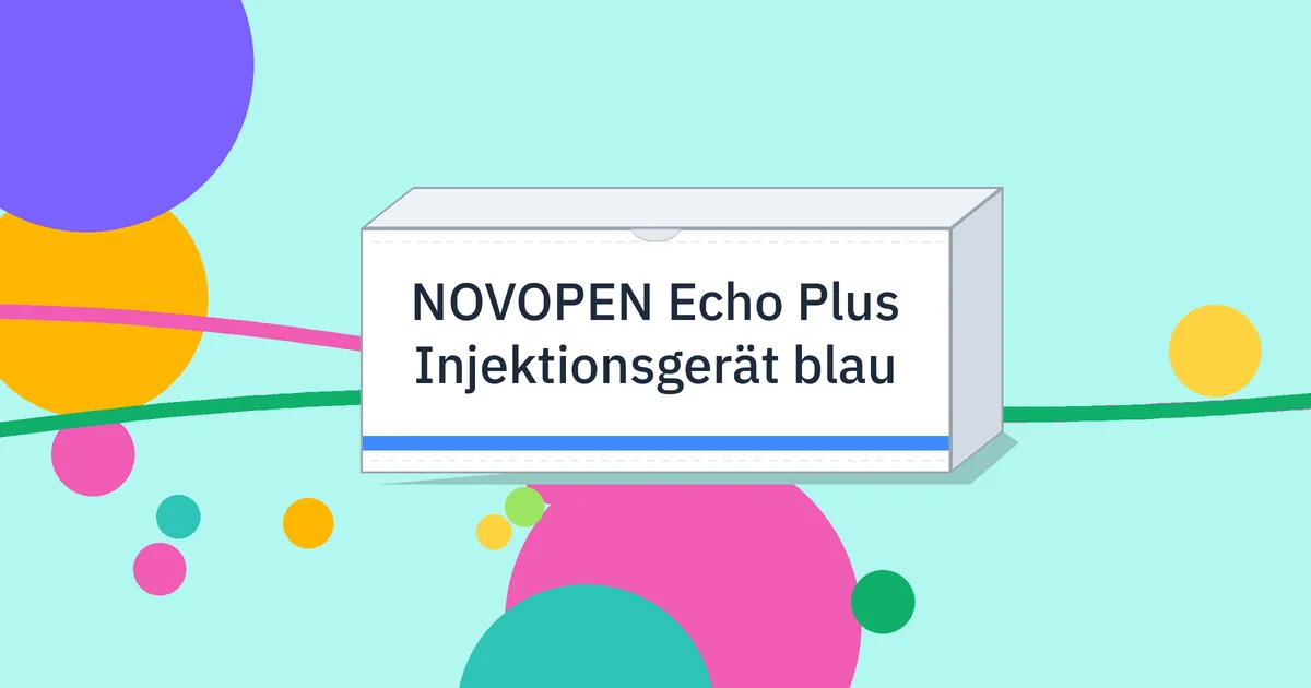 Symbolbild: Packung mit der Aufschrift NOVOPEN Echo Plus Injektionsgerät blau (PZN 18457266) – Verfügbarkeit und Bezug in Apotheken in Frankfurt am Main