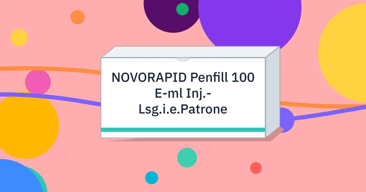 Symbolbild: Packung mit der Aufschrift NOVORAPID Penfill 100 E-ml Inj.-Lsg.i.e.Patrone (PZN 01298361) – Verfügbarkeit und Bezug in Apotheken in Frankfurt am Main