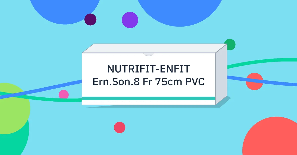 Symbolbild: Packung mit der Aufschrift NUTRIFIT-ENFIT Ern.Son.8 Fr 75cm PVC (PZN 17272719) – Verfügbarkeit und Bezug in Apotheken in Frankfurt am Main