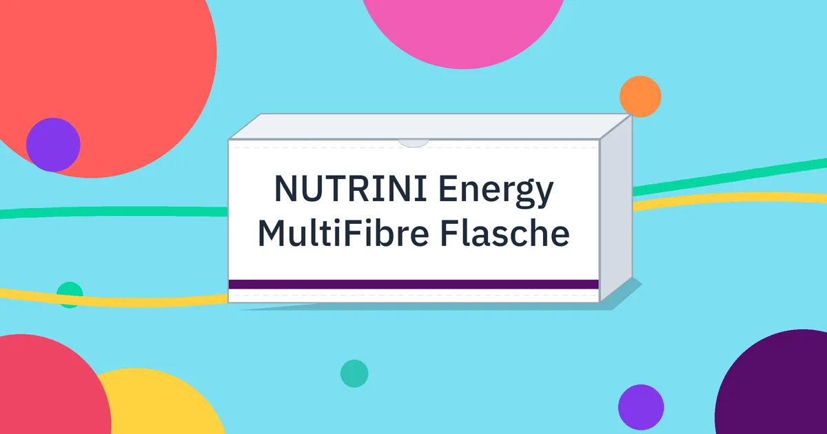 Symbolbild: Packung mit der Aufschrift NUTRINI Energy MultiFibre Flasche (PZN 02132881) – Verfügbarkeit und Bezug in Apotheken in Frankfurt am Main