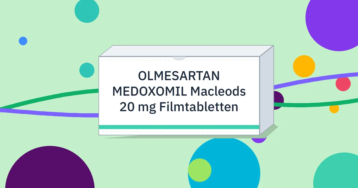 Symbolbild: Packung mit der Aufschrift OLMESARTAN MEDOXOMIL Macleods 20 mg Filmtabletten (PZN 18360182) – Verfügbarkeit und Bezug in Apotheken in Frankfurt am Main