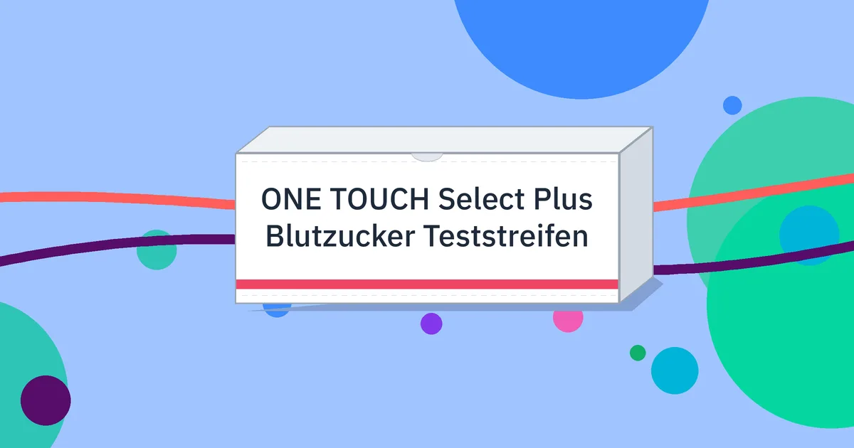 Symbolbild: Packung mit der Aufschrift ONE TOUCH Select Plus Blutzucker Teststreifen (PZN 17152725) – Verfügbarkeit und Bezug in Apotheken in Frankfurt am Main
