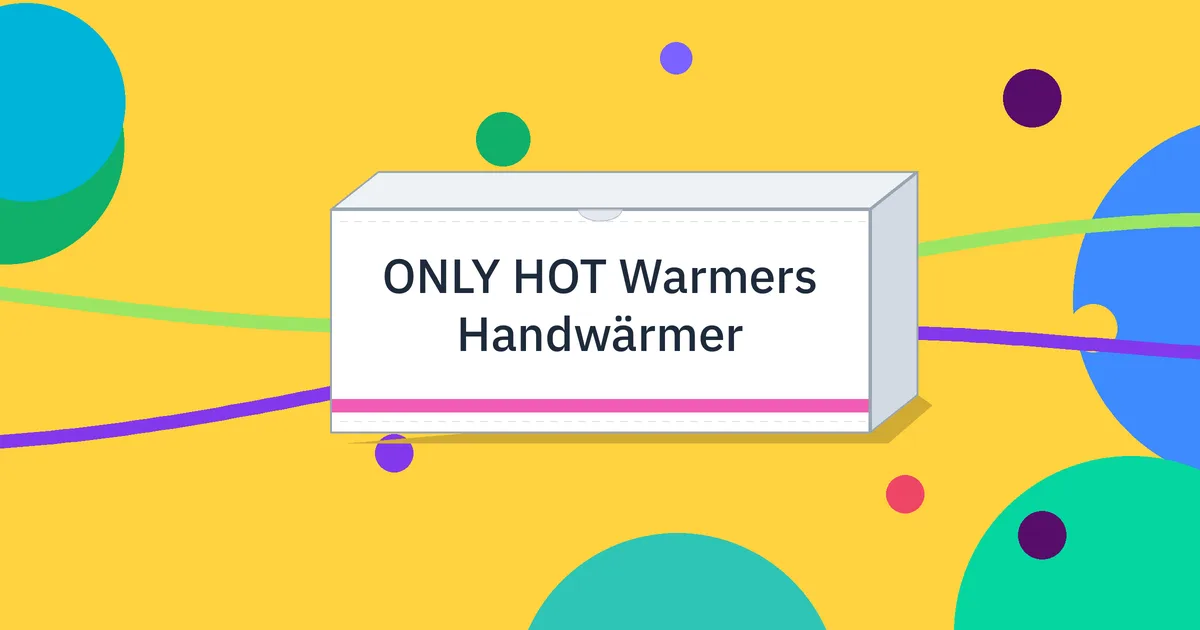 Symbolbild: Packung mit der Aufschrift ONLY HOT Warmers Handwärmer (PZN 10205074) – Verfügbarkeit und Bezug in Apotheken in Frankfurt am Main