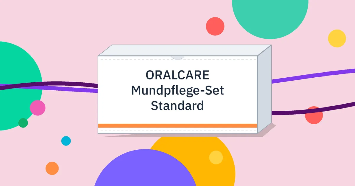 Symbolbild: Packung mit der Aufschrift ORALCARE Mundpflege-Set Standard (PZN 01547901) – Verfügbarkeit und Bezug in Apotheken in Frankfurt am Main