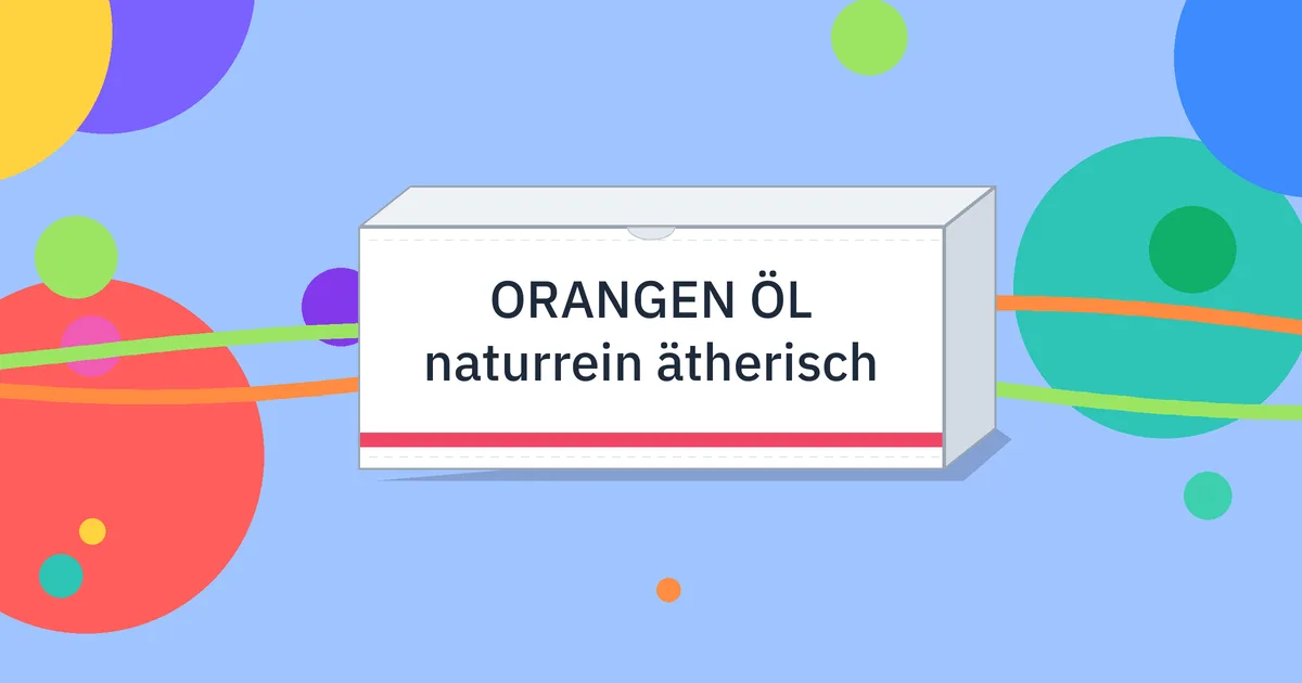 Symbolbild: Packung mit der Aufschrift ORANGEN ÖL naturrein ätherisch (PZN 15880745) – Verfügbarkeit und Bezug in Apotheken in Frankfurt am Main