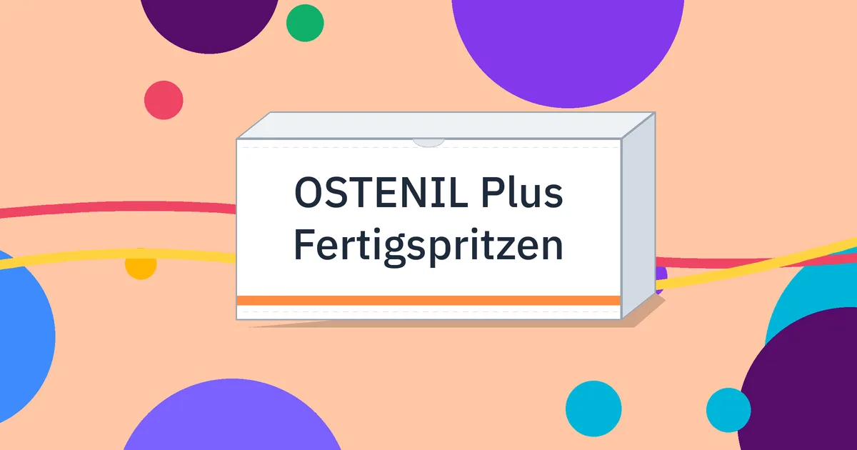 Symbolbild: Packung mit der Aufschrift OSTENIL Plus Fertigspritzen (PZN 07224671) – Verfügbarkeit und Bezug in Apotheken in Frankfurt am Main
