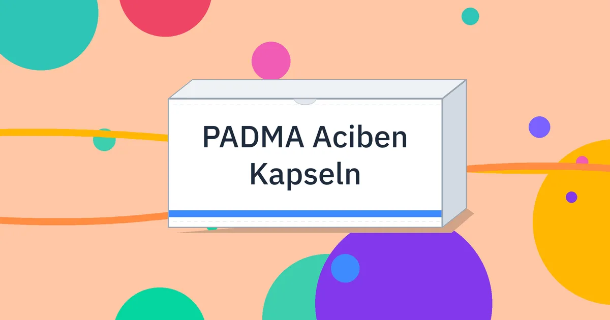 Symbolbild: Packung mit der Aufschrift PADMA Aciben Kapseln (PZN 15863445) – Verfügbarkeit und Bezug in Apotheken in Frankfurt am Main