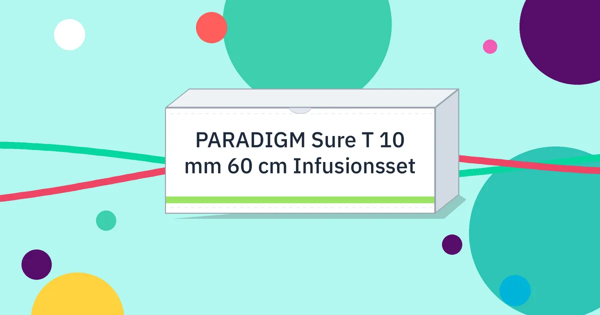 Symbolbild: Packung mit der Aufschrift PARADIGM Sure T 10 mm 60 cm Infusionsset (PZN 14324433) – Verfügbarkeit und Bezug in Apotheken in Frankfurt am Main