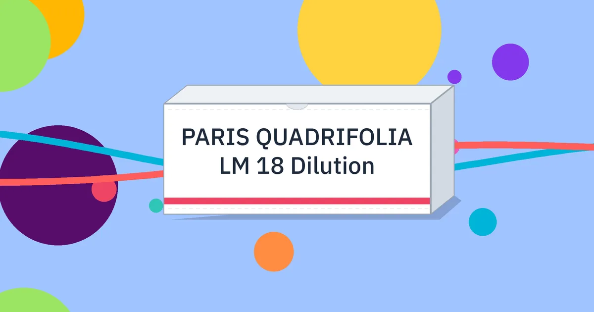 Symbolbild: Packung mit der Aufschrift PARIS QUADRIFOLIA LM 18 Dilution (PZN 13631920) – Verfügbarkeit und Bezug in Apotheken in Frankfurt am Main