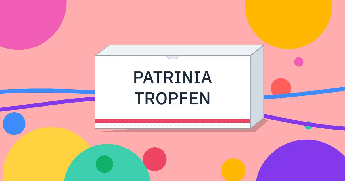 Symbolbild: Packung mit der Aufschrift PATRINIA TROPFEN (PZN 15230680) – Verfügbarkeit und Bezug in Apotheken in Frankfurt am Main
