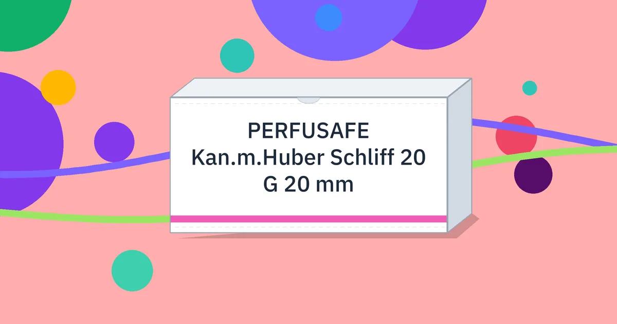 Symbolbild: Packung mit der Aufschrift PERFUSAFE Kan.m.Huber Schliff 20 G 20 mm (PZN 13866155) – Verfügbarkeit und Bezug in Apotheken in Frankfurt am Main
