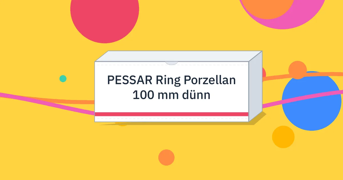 Symbolbild: Packung mit der Aufschrift PESSAR Ring Porzellan 100 mm dünn (PZN 01733420) – Verfügbarkeit und Bezug in Apotheken in Frankfurt am Main
