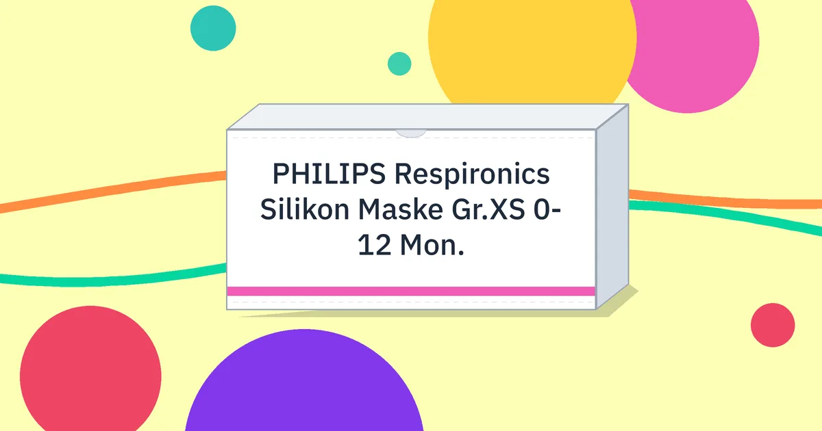 Symbolbild: Packung mit der Aufschrift PHILIPS Respironics Silikon Maske Gr.XS 0-12 Mon. (PZN 07125615) – Verfügbarkeit und Bezug in Apotheken in Frankfurt am Main
