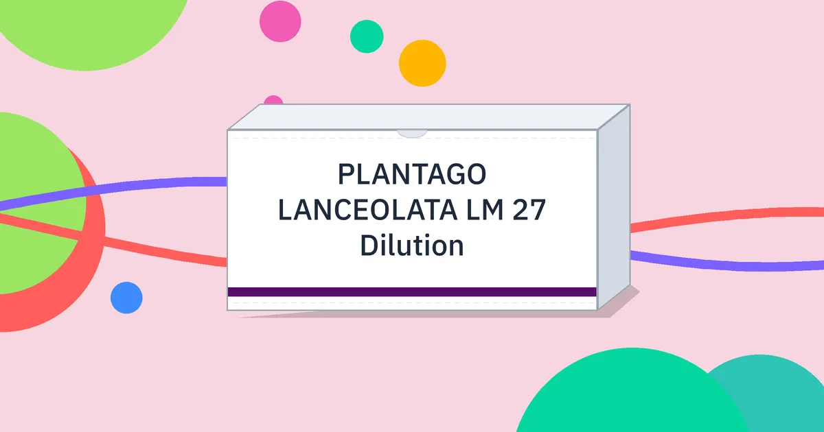 Symbolbild: Packung mit der Aufschrift PLANTAGO LANCEOLATA LM 27 Dilution (PZN 13037252) – Verfügbarkeit und Bezug in Apotheken in Frankfurt am Main