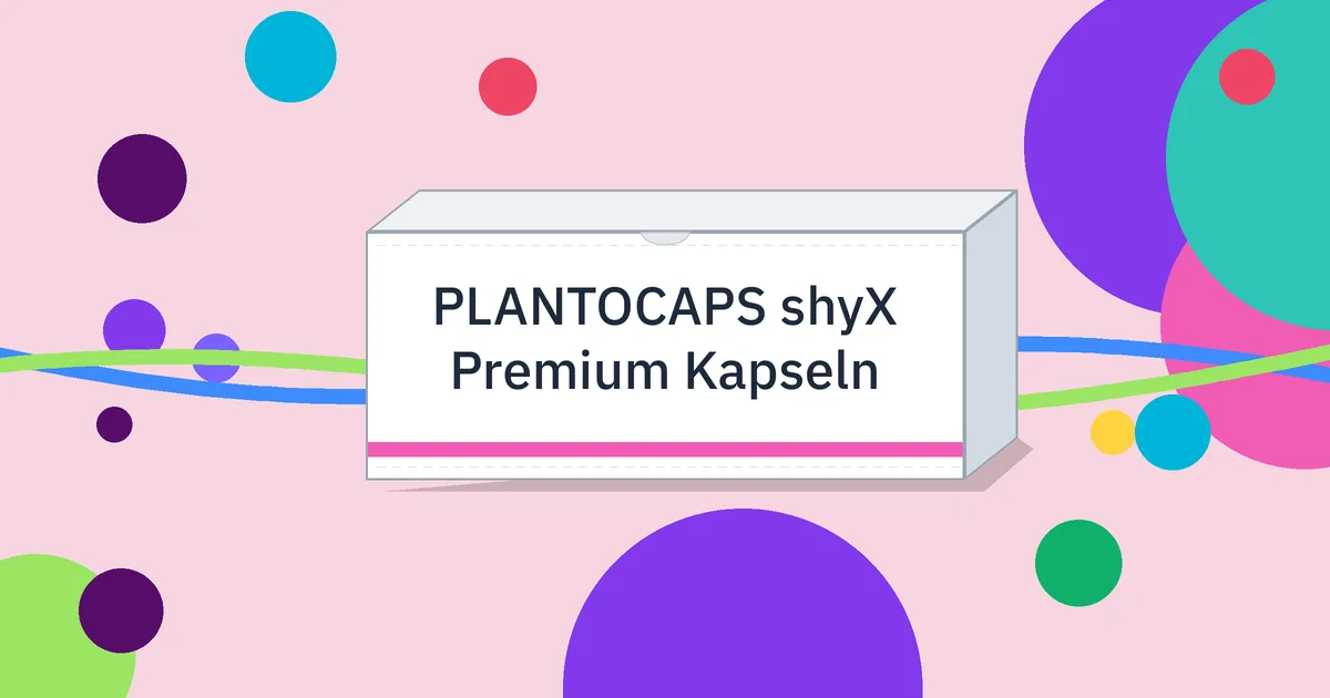 Symbolbild: Packung mit der Aufschrift PLANTOCAPS shyX Premium Kapseln (PZN 12494757) – Verfügbarkeit und Bezug in Apotheken in Frankfurt am Main