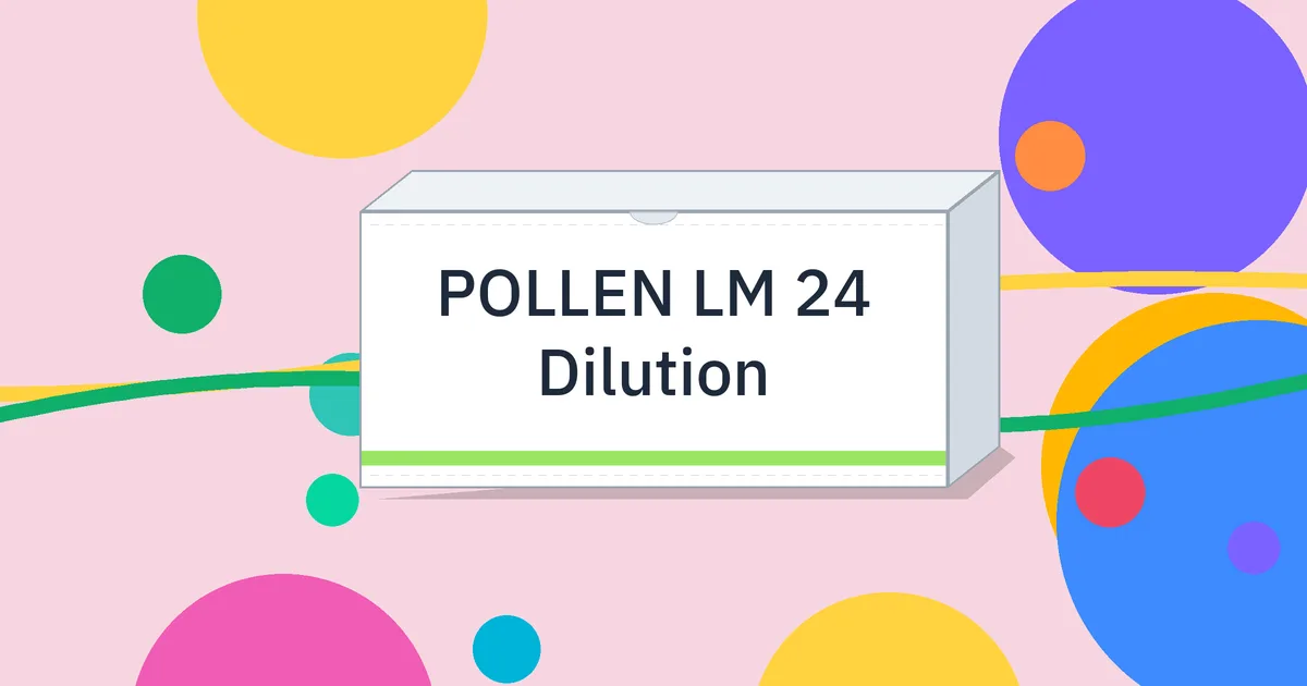 Symbolbild: Packung mit der Aufschrift POLLEN LM 24 Dilution (PZN 03505485) – Verfügbarkeit und Bezug in Apotheken in Frankfurt am Main