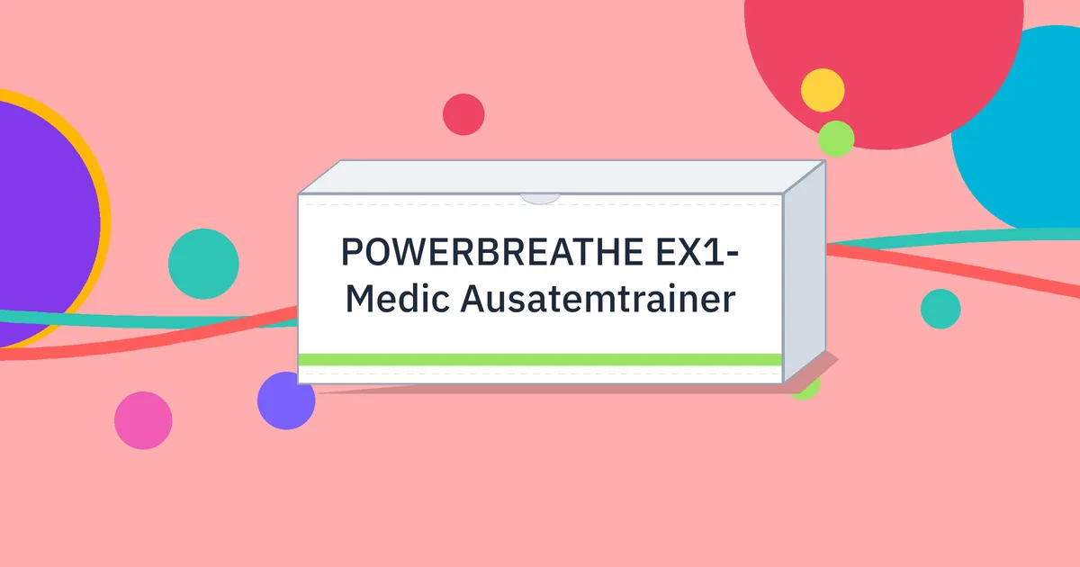 Symbolbild: Packung mit der Aufschrift POWERBREATHE EX1-Medic Ausatemtrainer (PZN 18725459) – Verfügbarkeit und Bezug in Apotheken in Frankfurt am Main