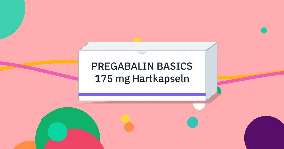 Symbolbild: Packung mit der Aufschrift PREGABALIN BASICS 175 mg Hartkapseln (PZN 12548619) – Verfügbarkeit und Bezug in Apotheken in Frankfurt am Main