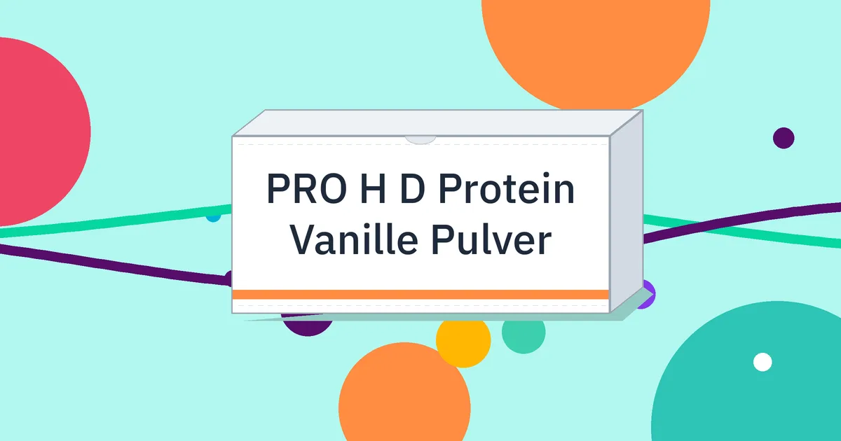 Symbolbild: Packung mit der Aufschrift PRO H D Protein Vanille Pulver (PZN 07681842) – Verfügbarkeit und Bezug in Apotheken in Frankfurt am Main
