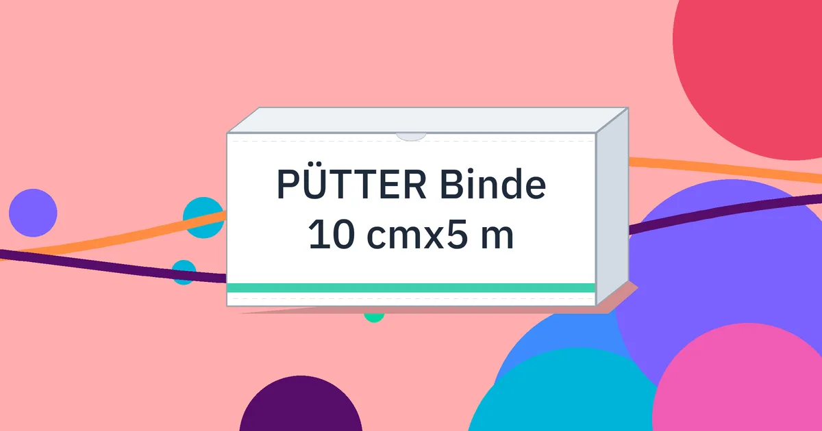 Symbolbild: Packung mit der Aufschrift PÜTTER Binde 10 cmx5 m (PZN 12476179) – Verfügbarkeit und Bezug in Apotheken in Frankfurt am Main