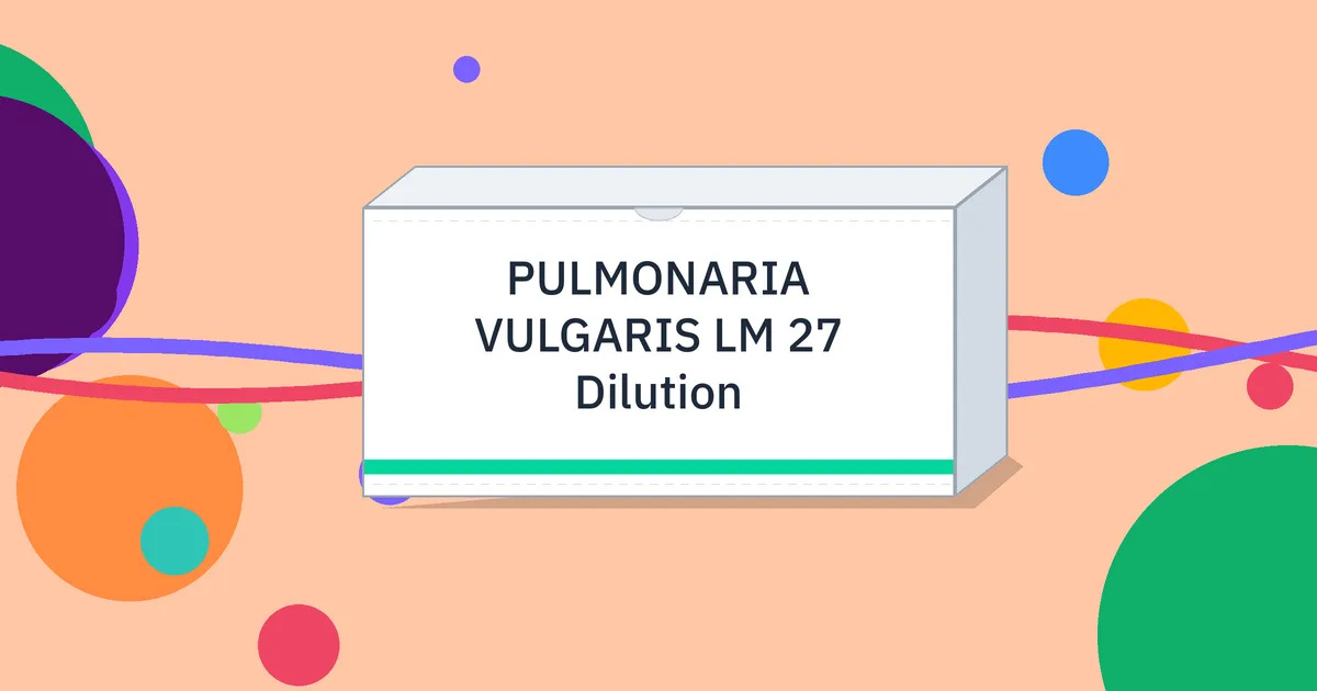Symbolbild: Packung mit der Aufschrift PULMONARIA VULGARIS LM 27 Dilution (PZN 13671032) – Verfügbarkeit und Bezug in Apotheken in Frankfurt am Main