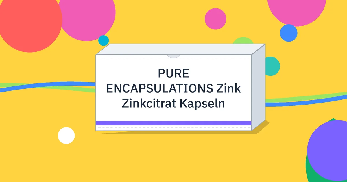 Symbolbild: Packung mit der Aufschrift PURE ENCAPSULATIONS Zink Zinkcitrat Kapseln (PZN 05852245) – Verfügbarkeit und Bezug in Apotheken in Frankfurt am Main