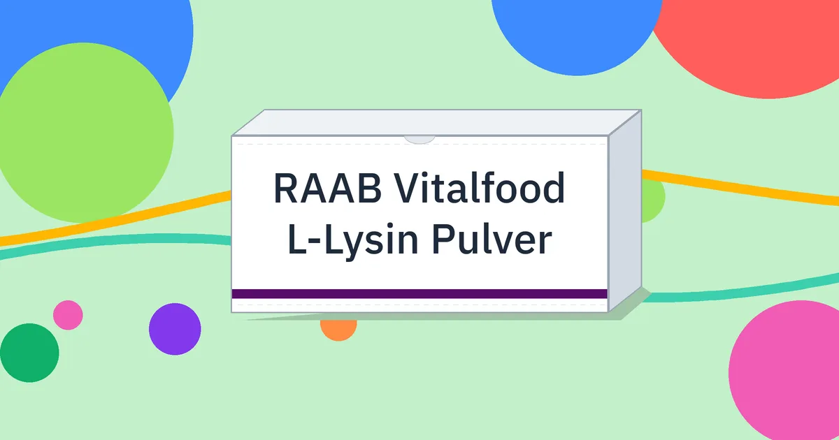 Symbolbild: Packung mit der Aufschrift RAAB Vitalfood L-Lysin Pulver (PZN 20290649) – Verfügbarkeit und Bezug in Apotheken in Frankfurt am Main