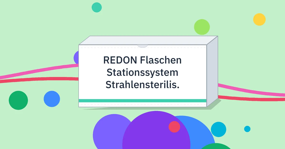 Symbolbild: Packung mit der Aufschrift REDON Flaschen Stationssystem Strahlensterilis. (PZN 01461588) – Verfügbarkeit und Bezug in Apotheken in Frankfurt am Main