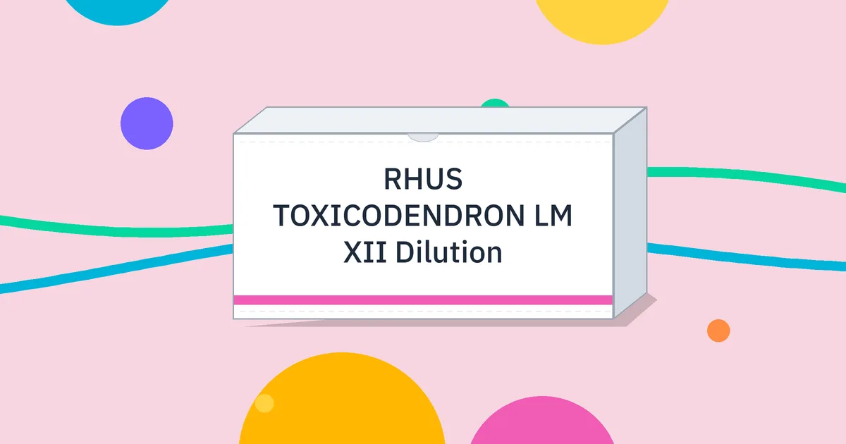 Symbolbild: Packung mit der Aufschrift RHUS TOXICODENDRON LM XII Dilution (PZN 02675647) – Verfügbarkeit und Bezug in Apotheken in Frankfurt am Main
