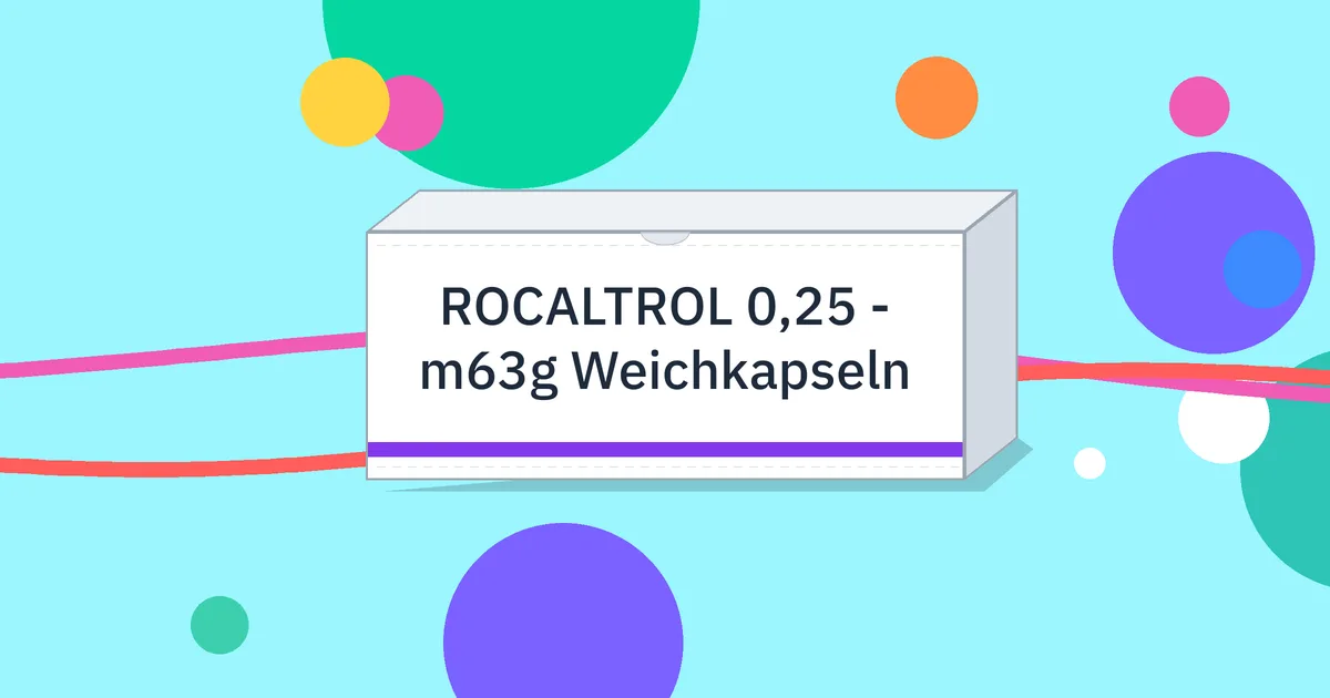 Symbolbild: Packung mit der Aufschrift ROCALTROL 0,25 -m63g Weichkapseln (PZN 03996307) – Verfügbarkeit und Bezug in Apotheken in Frankfurt am Main