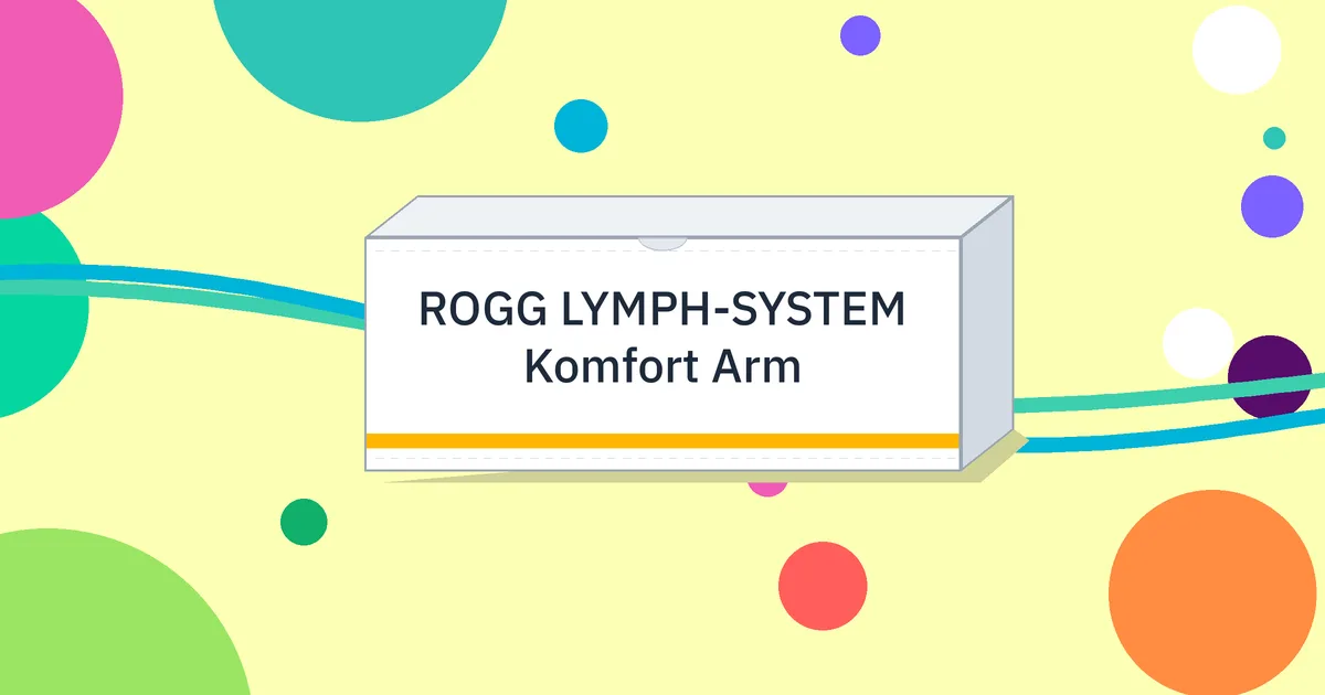 Symbolbild: Packung mit der Aufschrift ROGG LYMPH-SYSTEM Komfort Arm (PZN 20597804) – Verfügbarkeit und Bezug in Apotheken in Frankfurt am Main