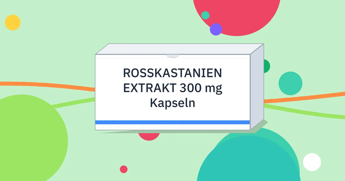 Symbolbild: Packung mit der Aufschrift ROSSKASTANIEN EXTRAKT 300 mg Kapseln (PZN 16781867) – Verfügbarkeit und Bezug in Apotheken in Frankfurt am Main