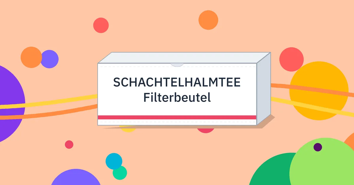 Symbolbild: Packung mit der Aufschrift SCHACHTELHALMTEE Filterbeutel (PZN 01245376) – Verfügbarkeit und Bezug in Apotheken in Frankfurt am Main