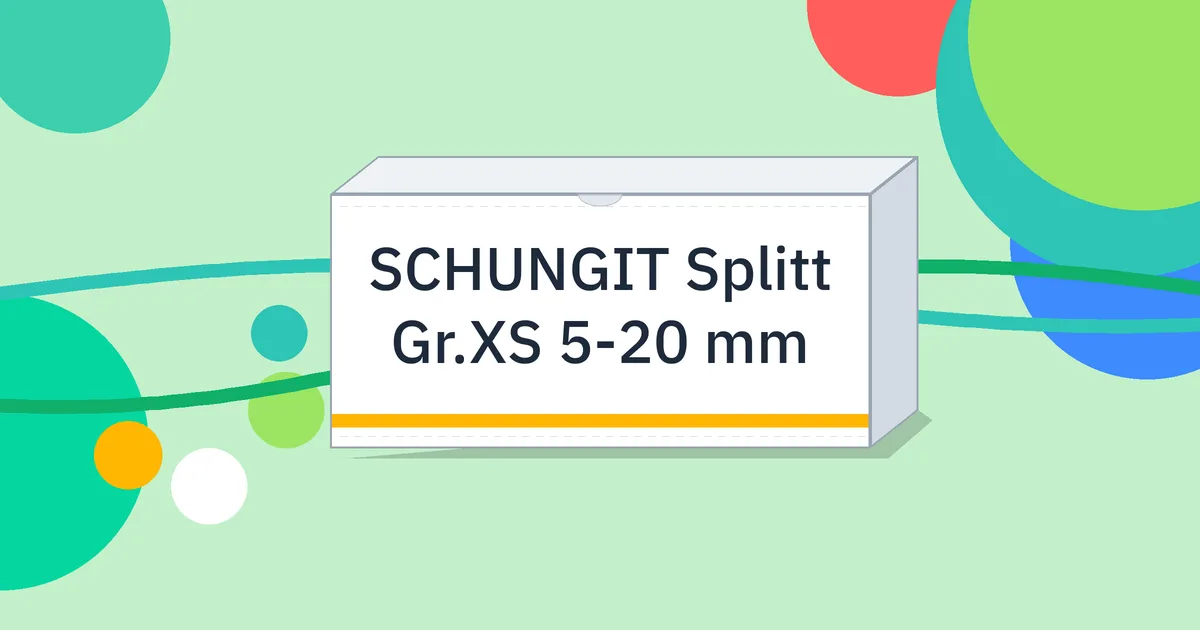 Symbolbild: Packung mit der Aufschrift SCHUNGIT Splitt Gr.XS 5-20 mm (PZN 19307818) – Verfügbarkeit und Bezug in Apotheken in Frankfurt am Main
