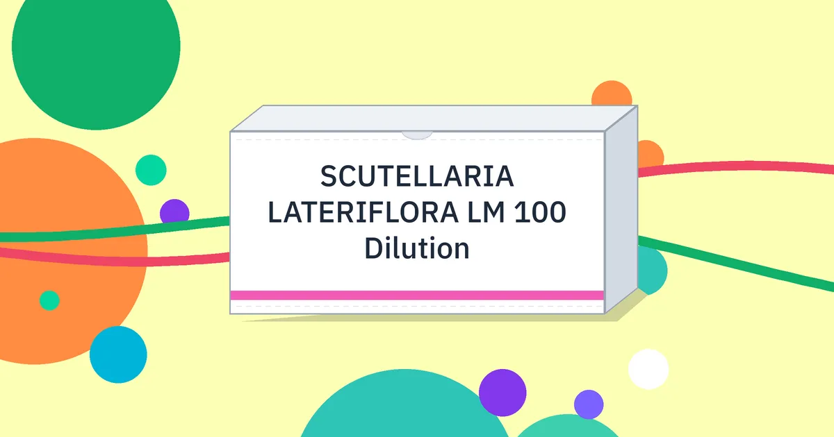 Symbolbild: Packung mit der Aufschrift SCUTELLARIA LATERIFLORA LM 100 Dilution (PZN 13185202) – Verfügbarkeit und Bezug in Apotheken in Frankfurt am Main
