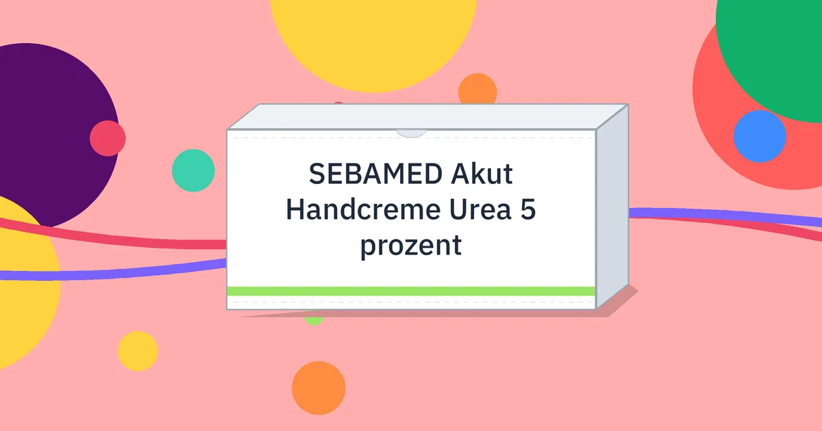 Symbolbild: Packung mit der Aufschrift SEBAMED Akut Handcreme Urea 5 prozent (PZN 19949480) – Verfügbarkeit und Bezug in Apotheken in Frankfurt am Main