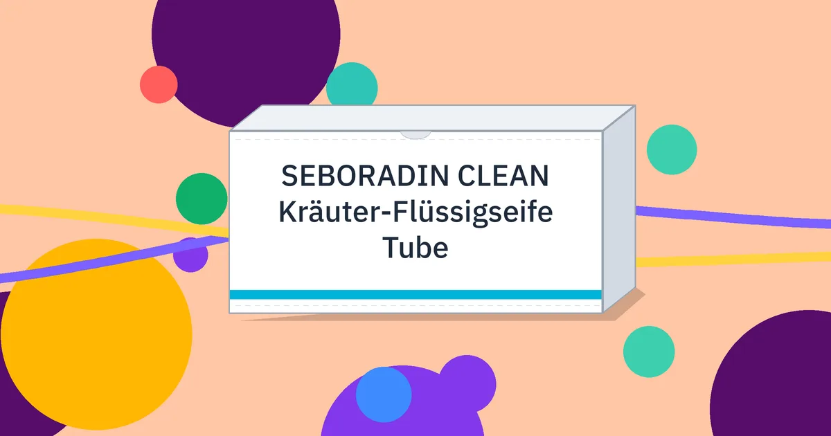 Symbolbild: Packung mit der Aufschrift SEBORADIN CLEAN Kräuter-Flüssigseife Tube (PZN 18403017) – Verfügbarkeit und Bezug in Apotheken in Frankfurt am Main