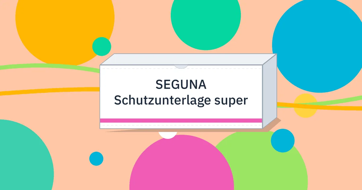 Symbolbild: Packung mit der Aufschrift SEGUNA Schutzunterlage super (PZN 15309217) – Verfügbarkeit und Bezug in Apotheken in Frankfurt am Main