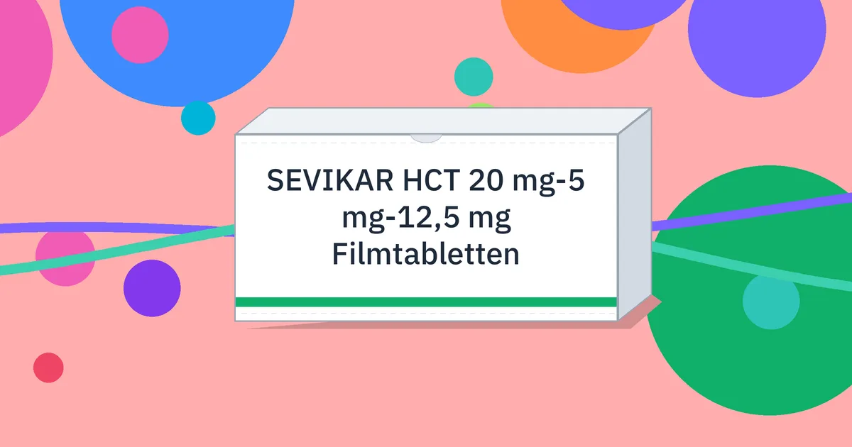 Symbolbild: Packung mit der Aufschrift SEVIKAR HCT 20 mg-5 mg-12,5 mg Filmtabletten (PZN 07379422) – Verfügbarkeit und Bezug in Apotheken in Frankfurt am Main