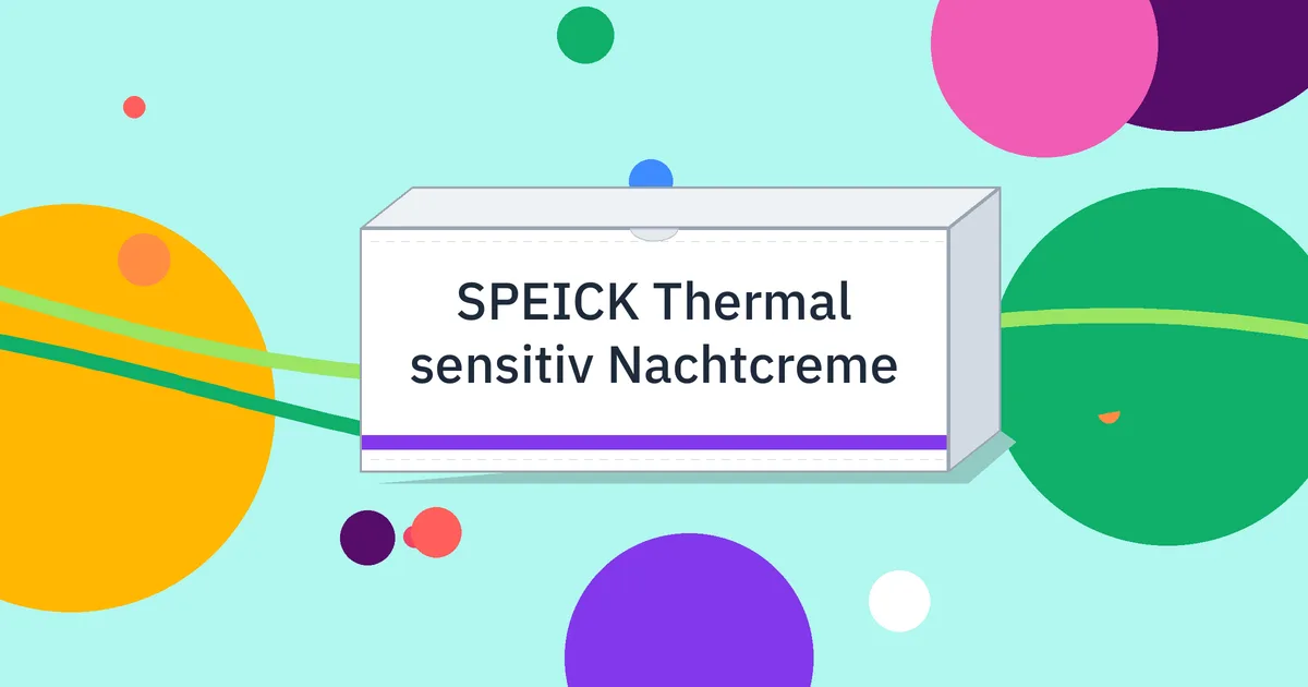 Symbolbild: Packung mit der Aufschrift SPEICK Thermal sensitiv Nachtcreme (PZN 10813738) – Verfügbarkeit und Bezug in Apotheken in Frankfurt am Main