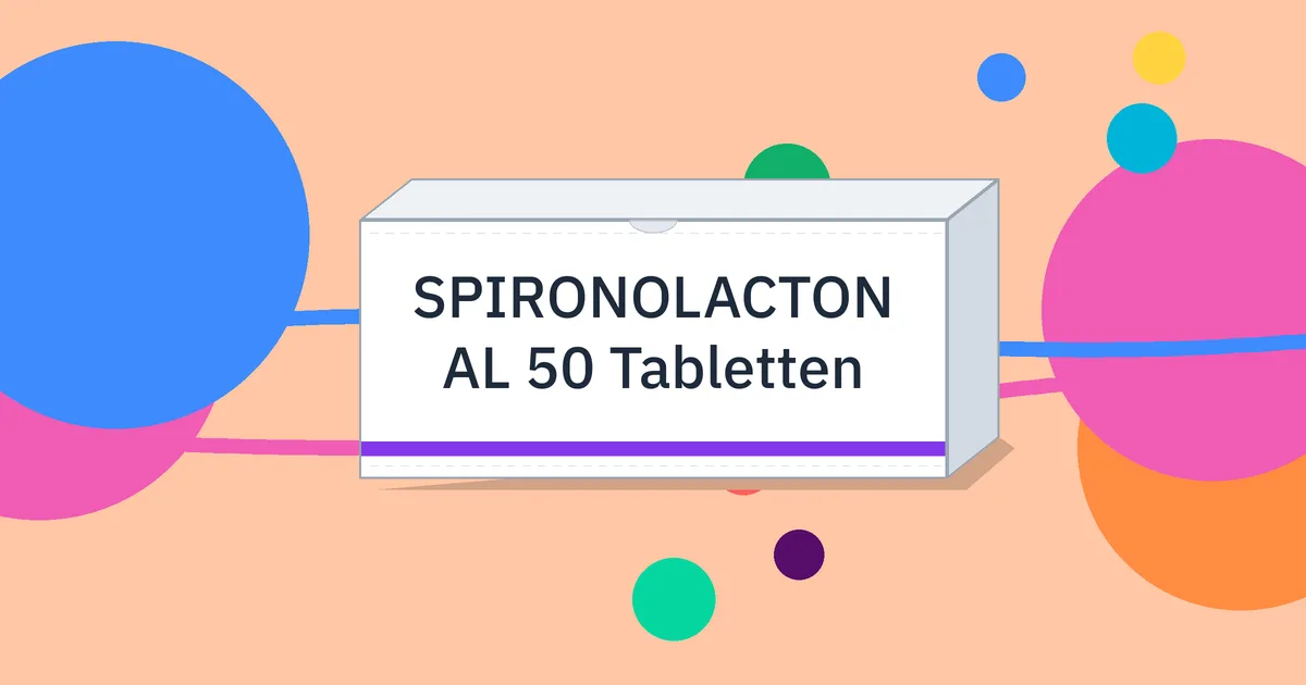 Symbolbild: Packung mit der Aufschrift SPIRONOLACTON AL 50 Tabletten (PZN 00958430) – Verfügbarkeit und Bezug in Apotheken in Frankfurt am Main
